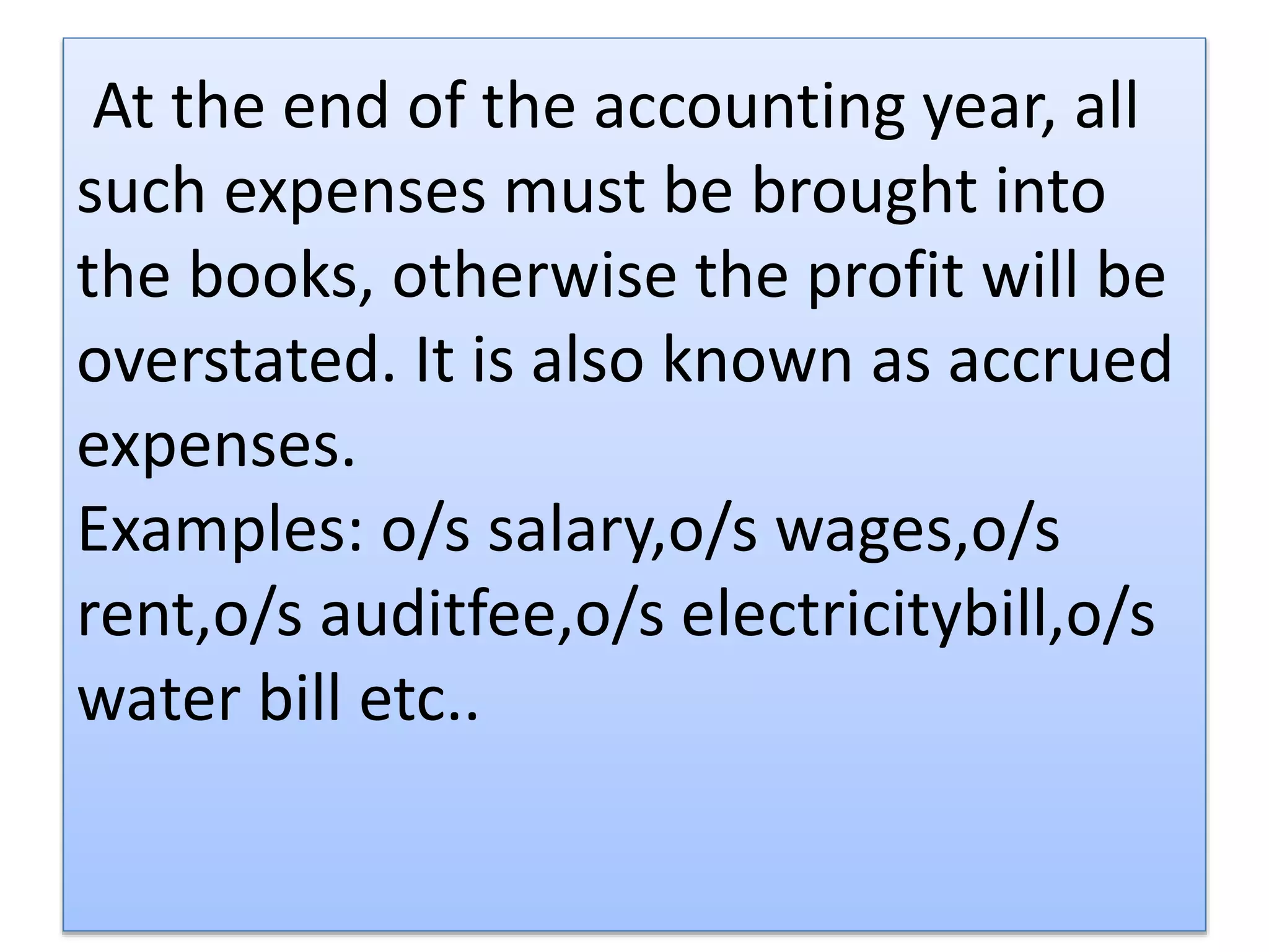 Outstanding expenses | PPTX