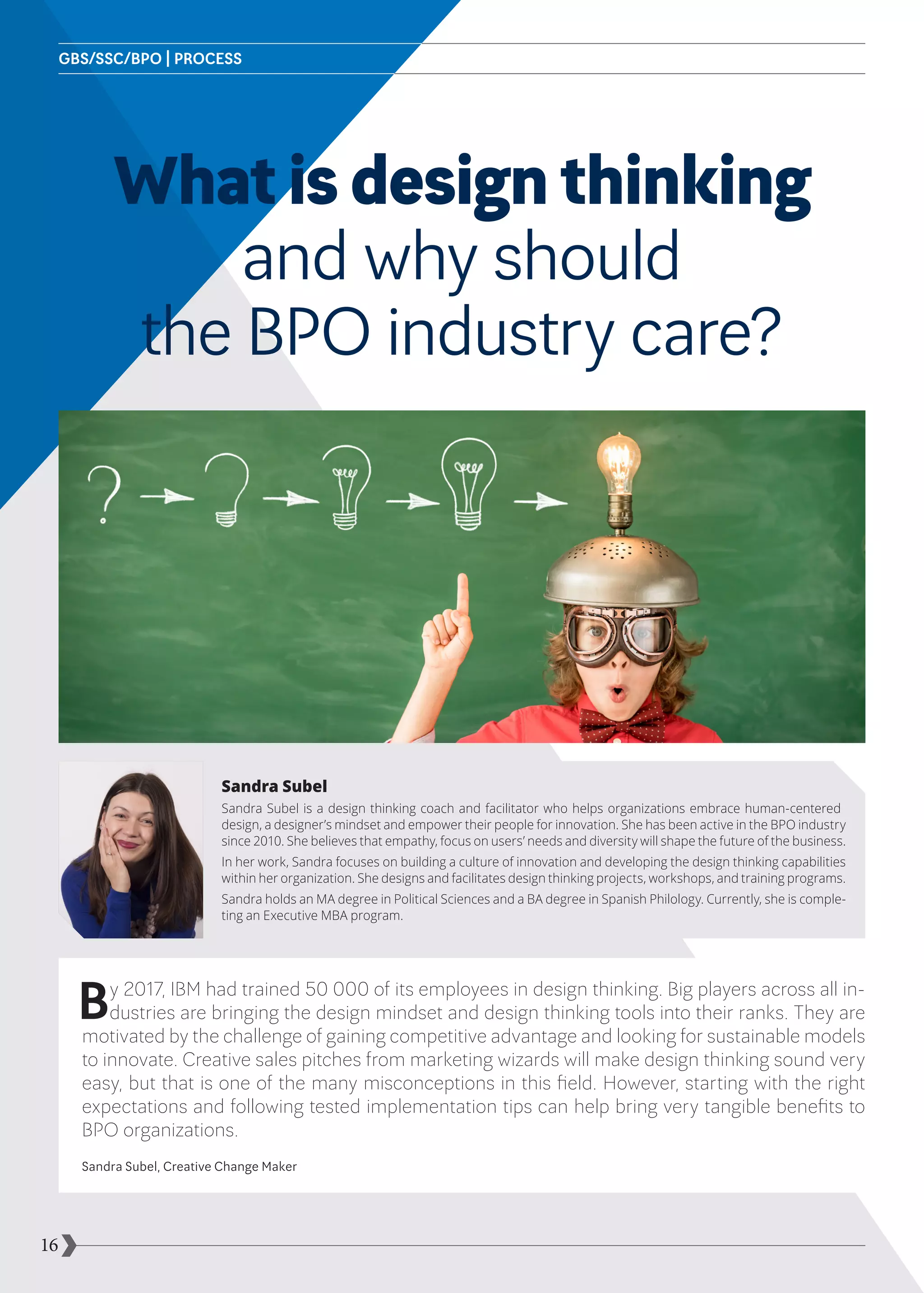 What is design thinking and why should the BPO industry care? | PDF ...