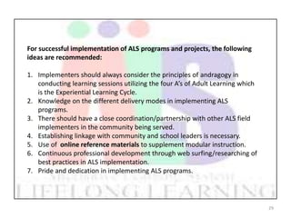 Division Nominee for Regional Search for Outstanding ALS Mobile Teacher ...