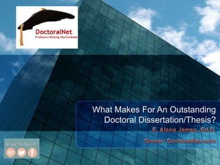 What Makes an outstanding dissertation or thesis? | PPT