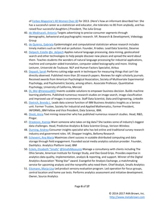 Outstanding women in analytics 2017 | PDF