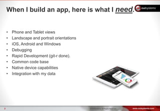 OutSystems: A more efficient way to build apps! | PPTX