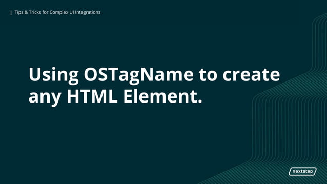 OutSystems Tricks & Tips for Complex UI Integrations | PPT