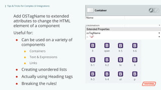 OutSystems Tricks & Tips for Complex UI Integrations | PPT
