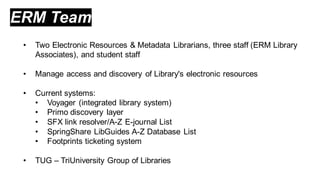 Out with the old, in with the new: revising ERM workflows in a time of ...