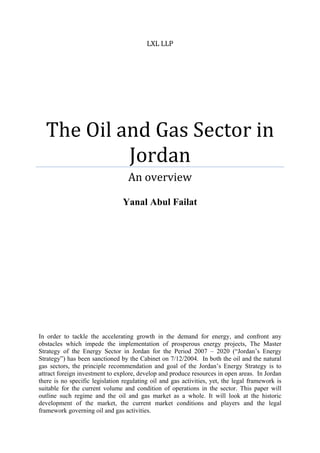 Oil Regulation in Jordan | PDF