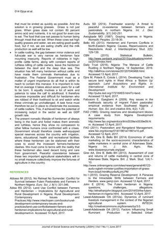 Cattle Rearing and its Contribution to the Nigerian Economy: An ...