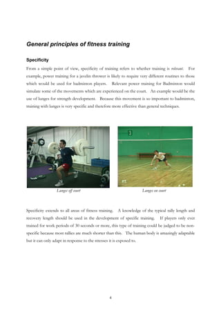 Fitness training in Badminton | PDF