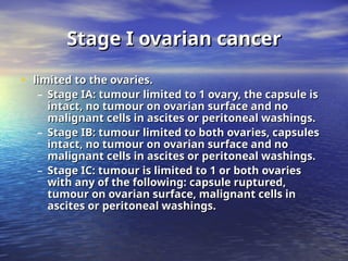 ovarian-tumors staging and management in young girls | PPT