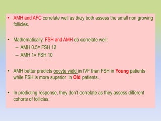 Ovarian age and reproduction. An appraisal of diagnostic methods. | PPTX