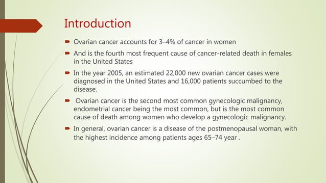 Ovarian cancer | PPTX