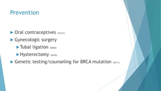 Ovarian cancer coding | PPT