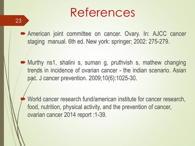 Ovarian Cancer Ppt Pptx