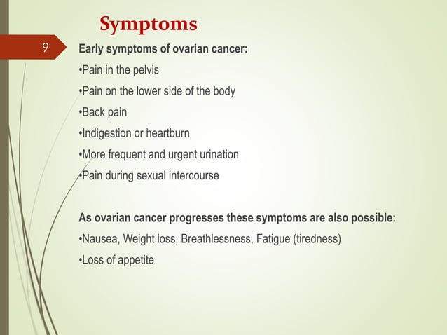 Ovarian cancer ppt | PPTX