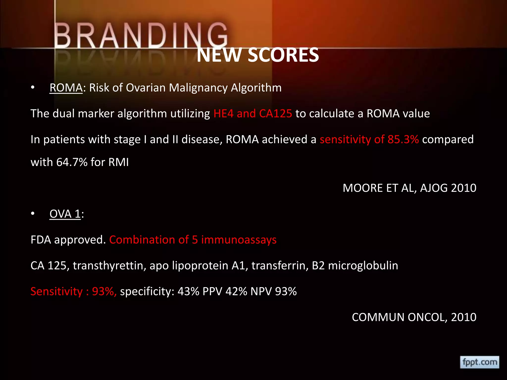 Ovarian classification and Management | PPTX