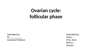 Ovarian cycle : Follicular phase.pptx