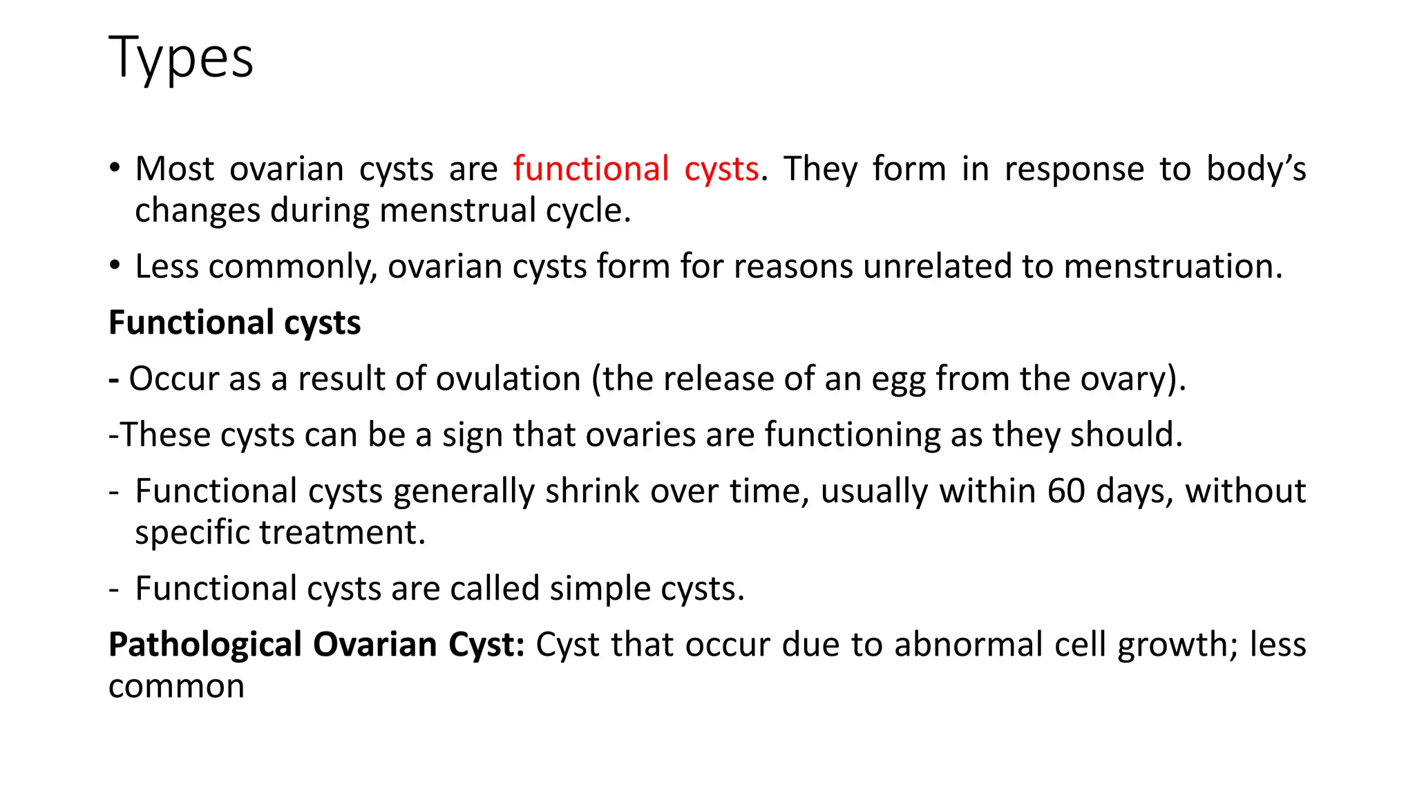 A lecture slide on Ovarian Cyst.pptx for nurses | PPTX