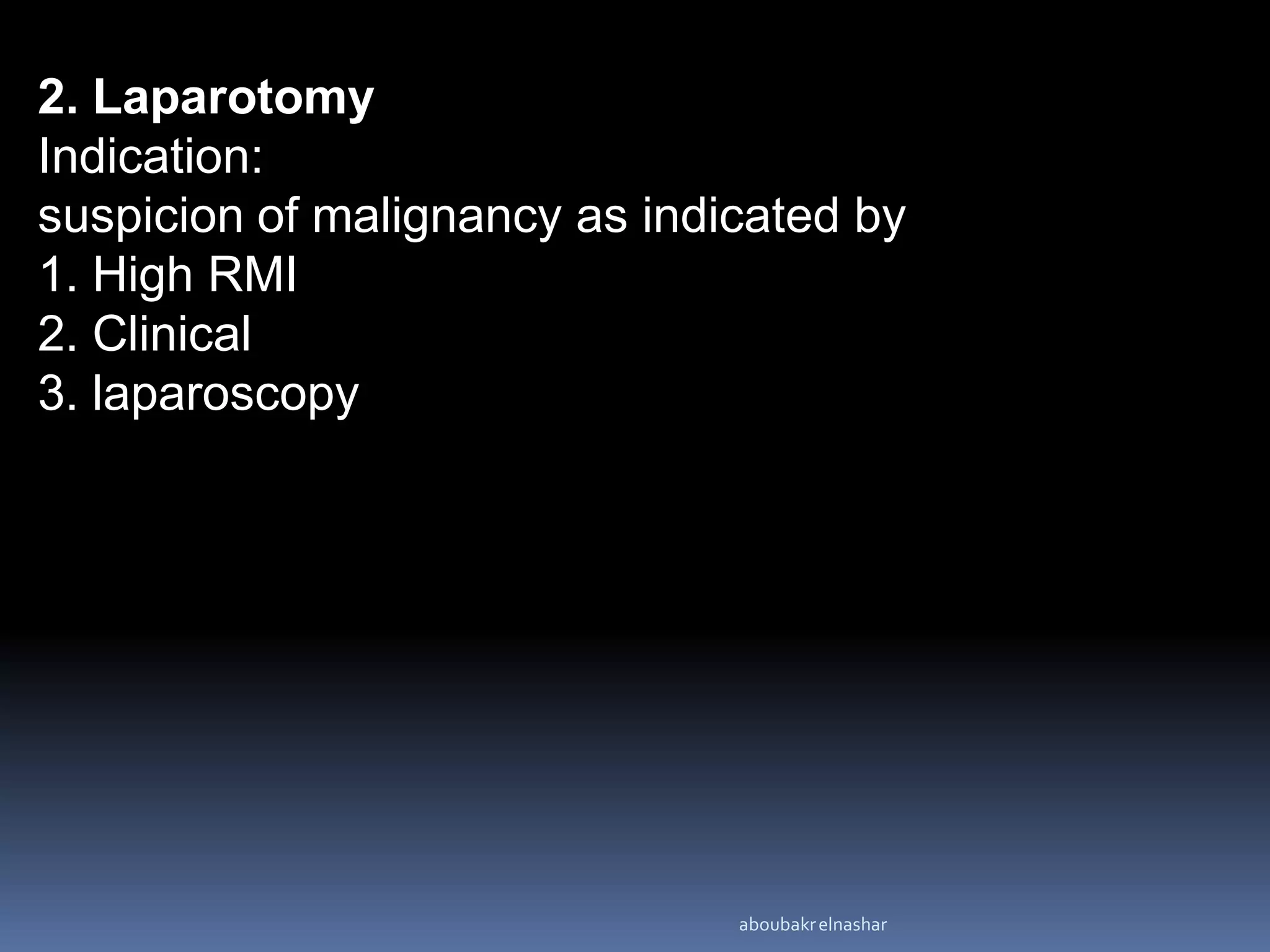 OVARIAN CYSTS IN POSTMENOPAUSAL WOMEN RCOG guidelines, 2003 | PDF