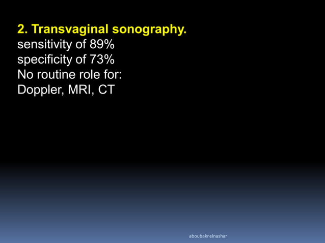 OVARIAN CYSTS IN POSTMENOPAUSAL WOMEN RCOG guidelines, 2003 | PPT