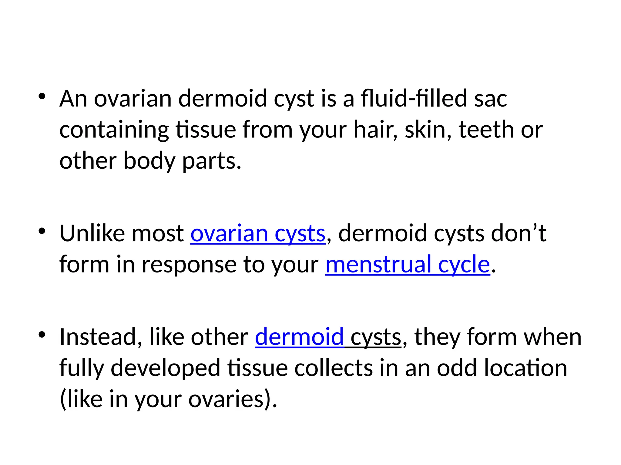 ovarian dermoid cyst.pptx FOR OVARIAN ABNORMALITY | PPTX