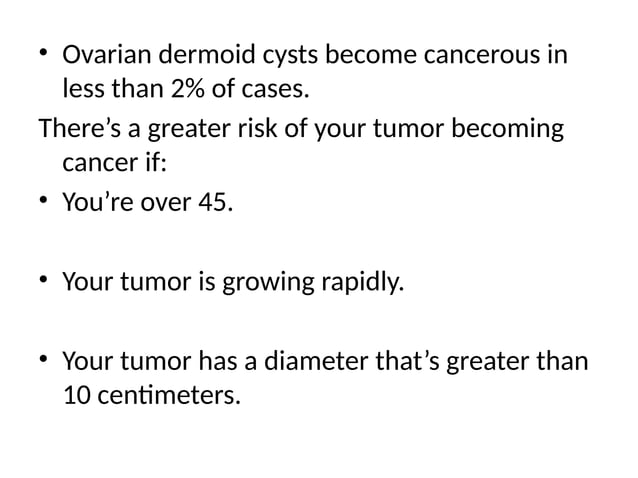 ovarian dermoid cyst.pptx FOR OVARIAN ABNORMALITY | PPTX