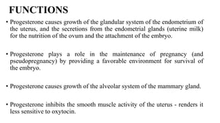 Ovarian hormones-Estrogen & Progesterone | PPTX