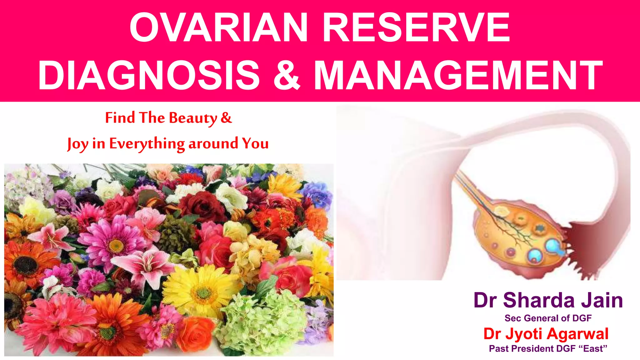 OVARIAN RESERVE DIAGNOSIS & MANAGEMENT DR Sharda Jain | PPT