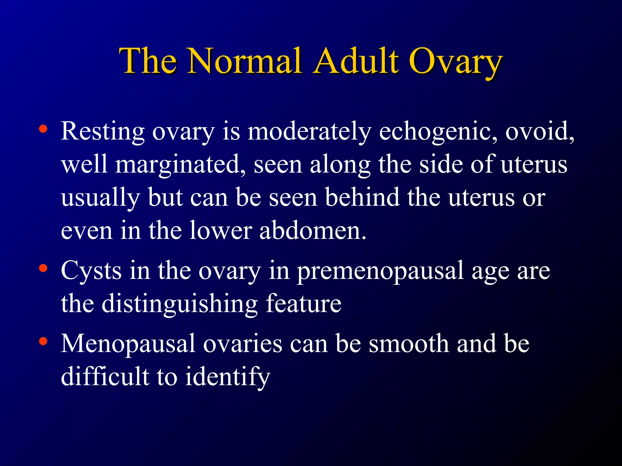 Ultrasound of ovaries | PPT