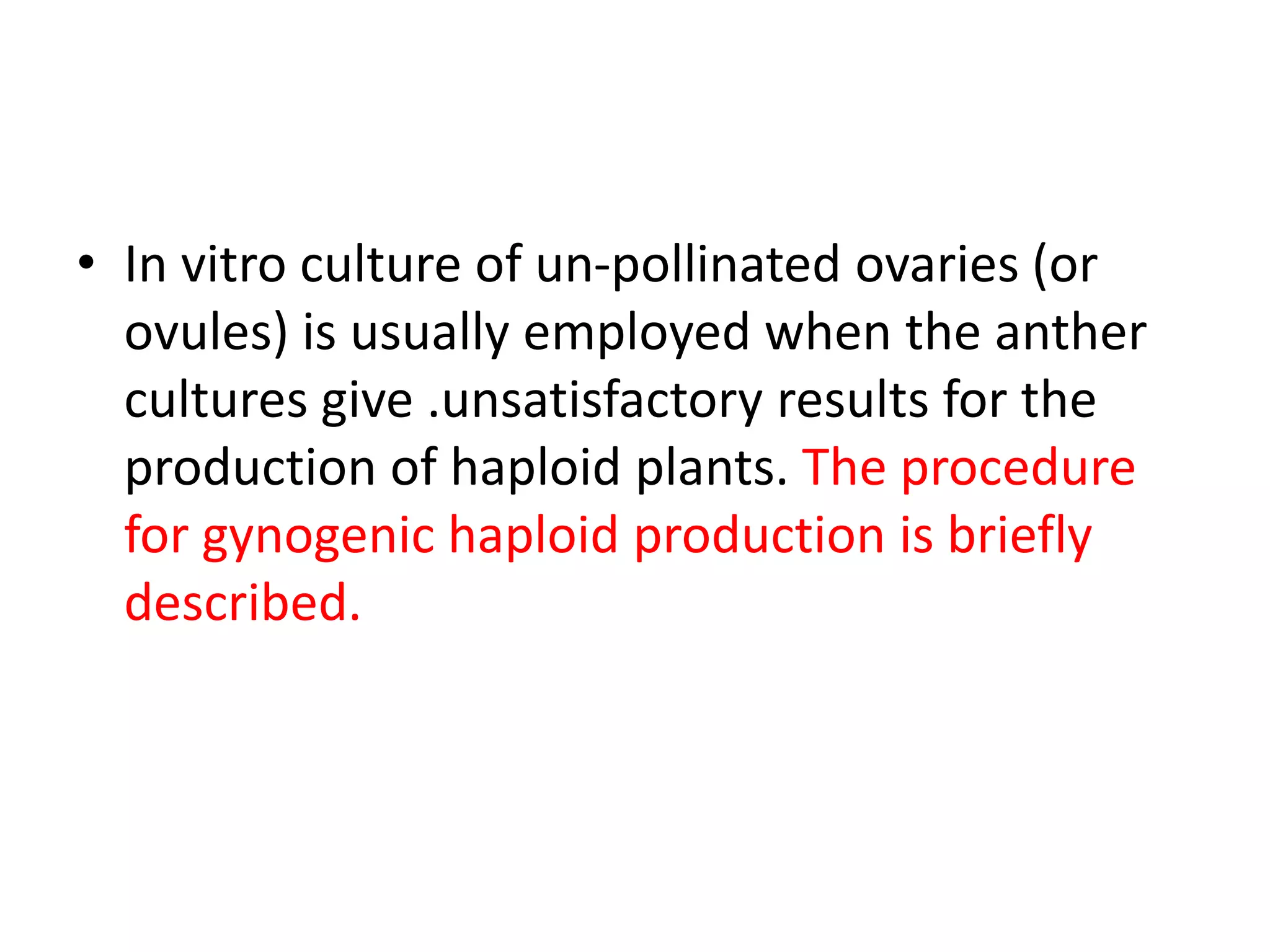 Ovary culture | PPTX