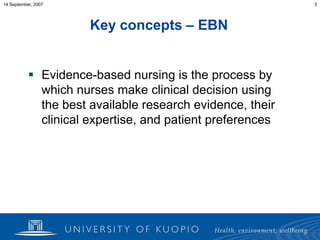 Supporting Evidence-Based Nursing | PPT