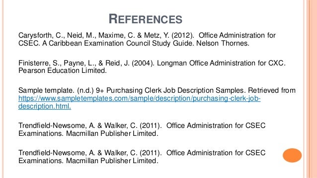Duties and attributes of a purchasing clerk/assistant in the Procurem…