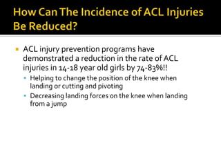 Youth Sports Injury Day: ACL Injury Prevention | PPTX