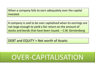 Over capitalization and Under Capitalization | PPTX