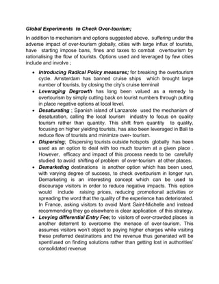 Over-tourism - An Antithesis to tourism- Issues and Options | PDF