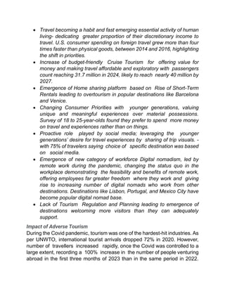 Over-tourism - An Antithesis to tourism- Issues and Options | PDF