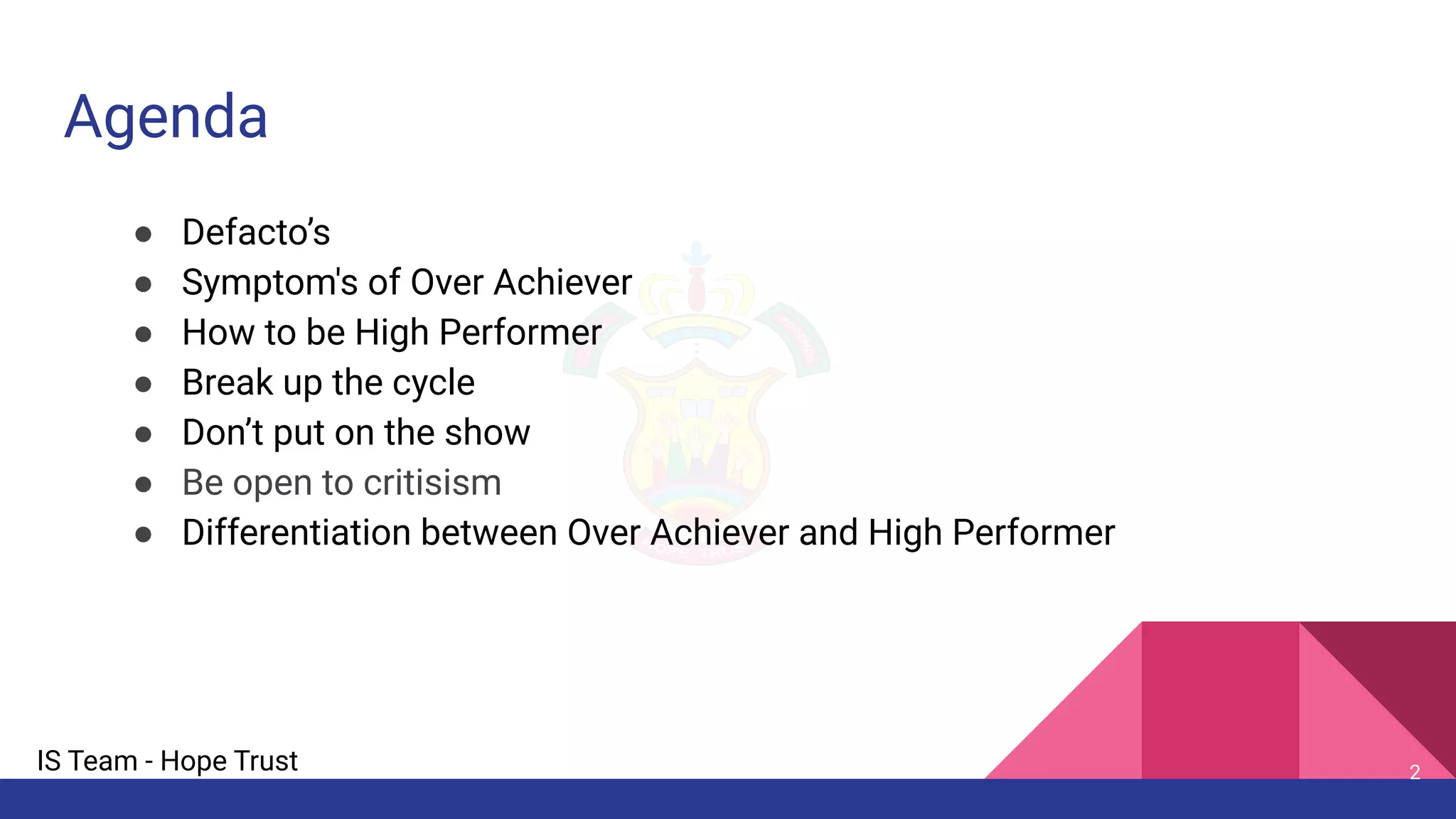 Over Achiever vs High Performer | PDF