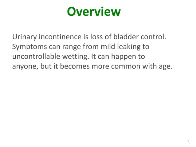 Overactive Bladder | PPT