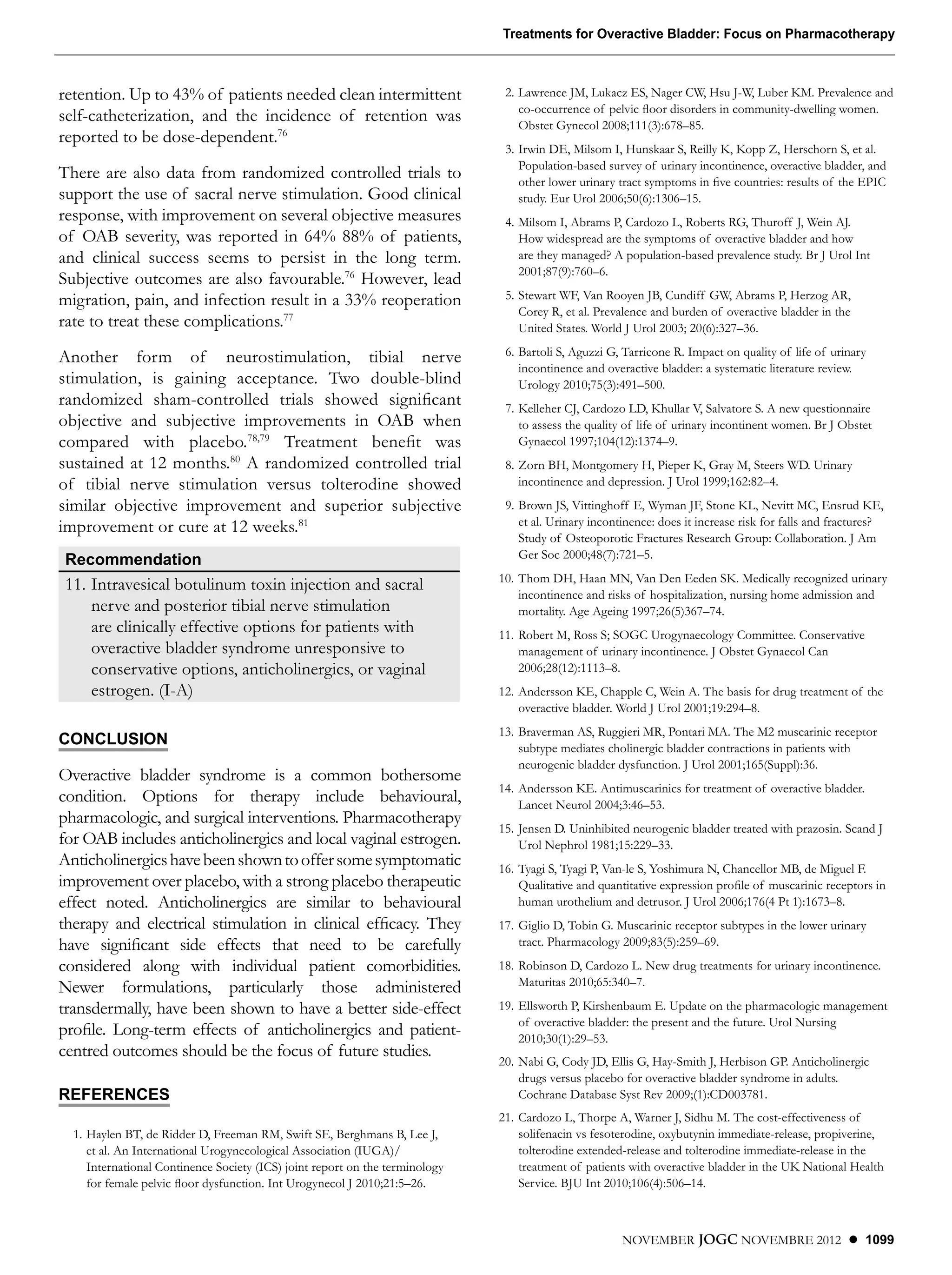 Overactive bladder | PDF