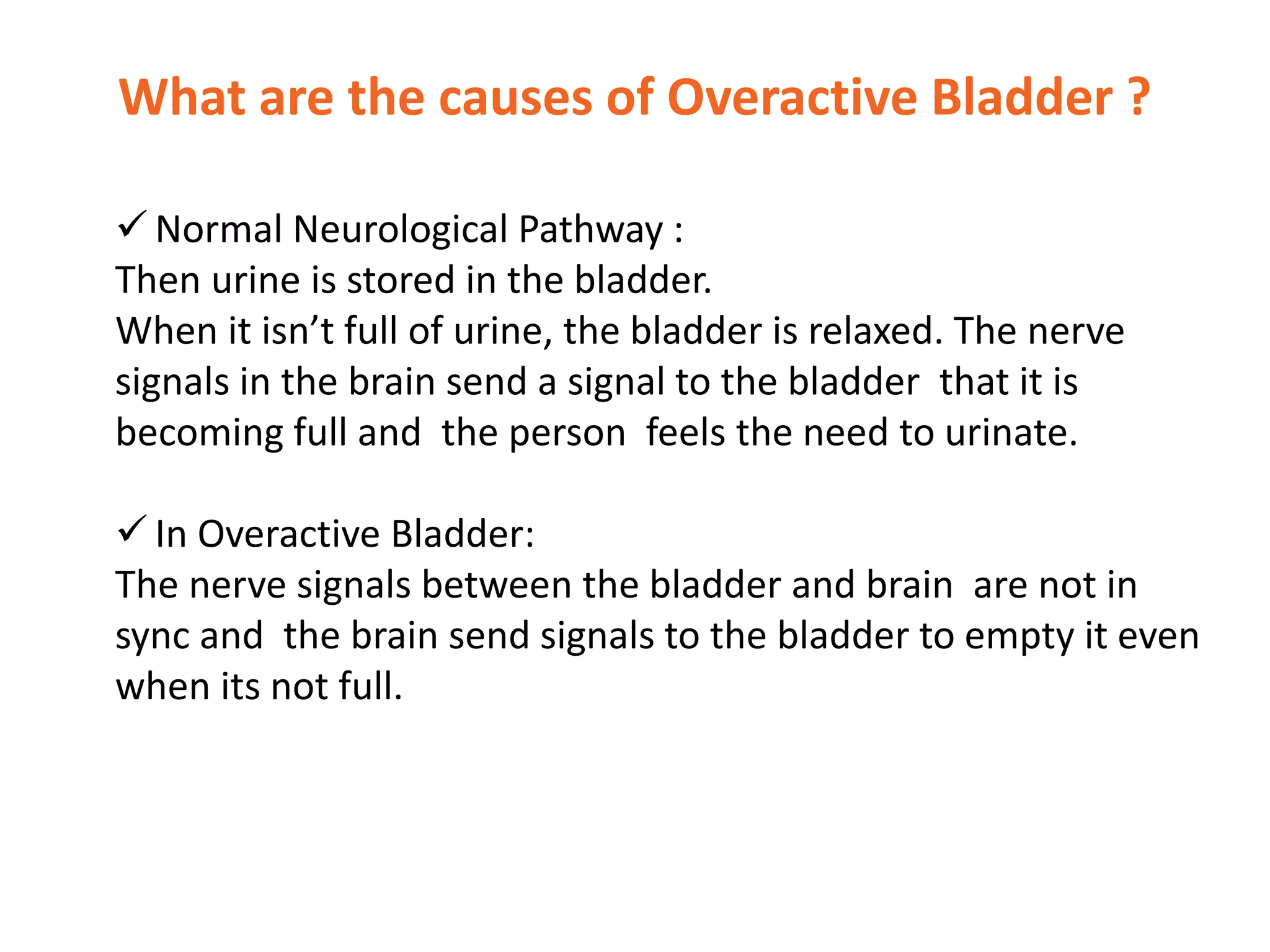 Overactive bladder patient education | PPT