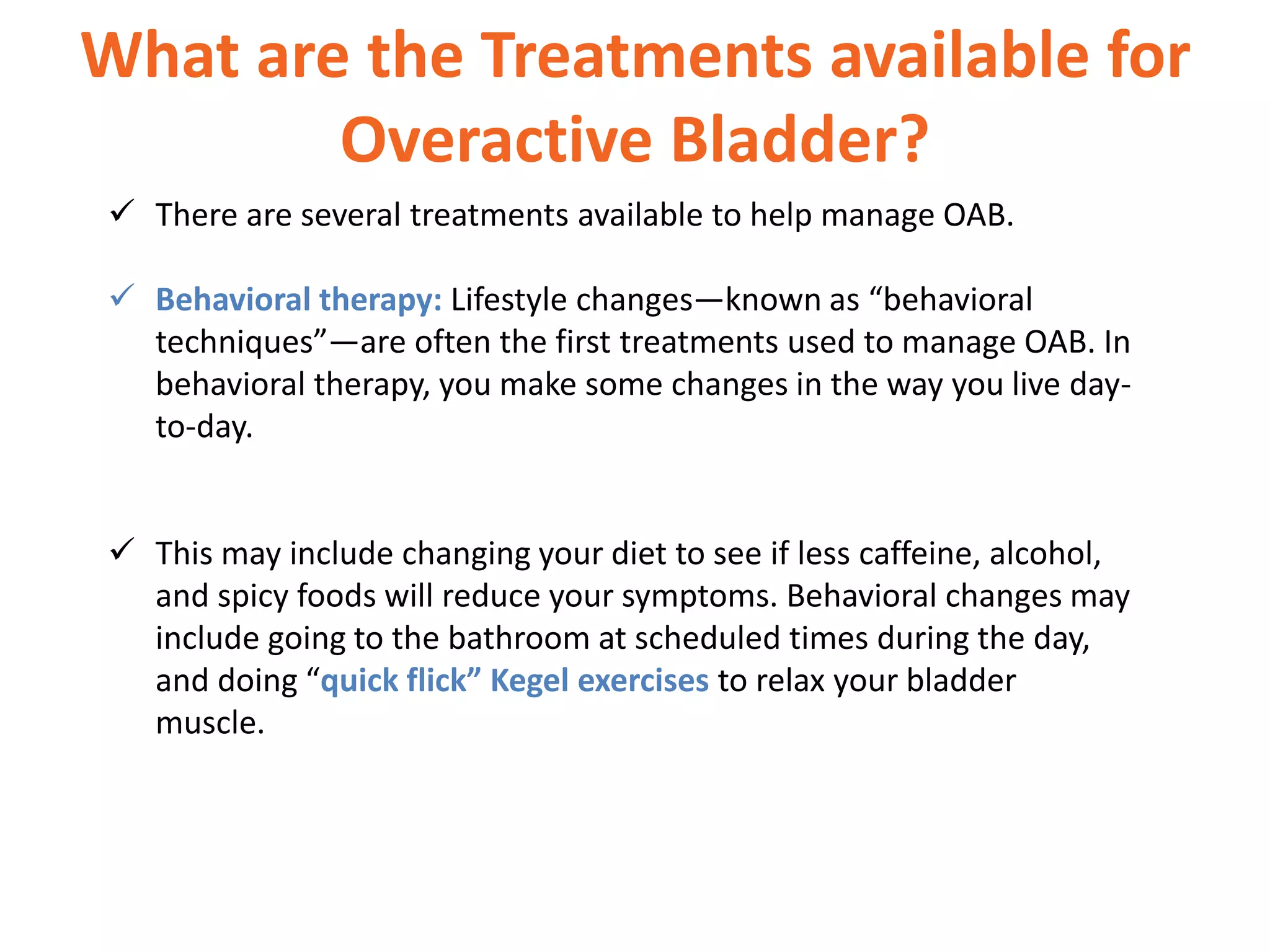 Overactive bladder patient education | PPT
