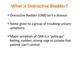Overactive bladder patient education | PPT