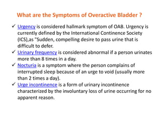Overactive bladder patient education | PPT