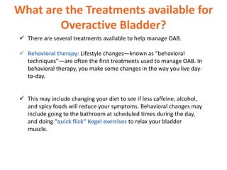 Overactive bladder patient education | PPT