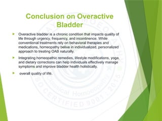Overactive Bladder: Causes, Symptoms, Complications and Homeopathic ...
