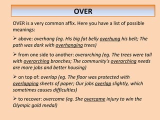 Over affix | PPT