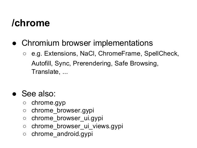 Overview Chromium Source Tree 