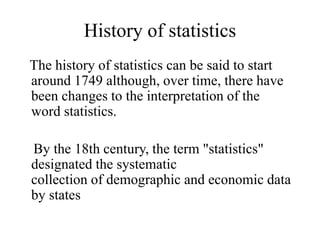 Overall concept of statistics | PPT