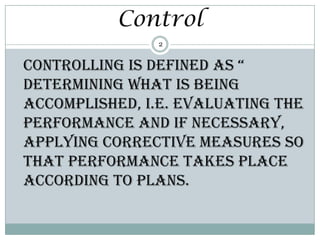 Overall control techniques | PPTX