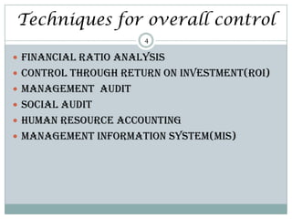 Overall control techniques | PPT