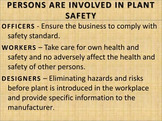 (Overall safety of plant) | PPTX | First Aid | Injuries